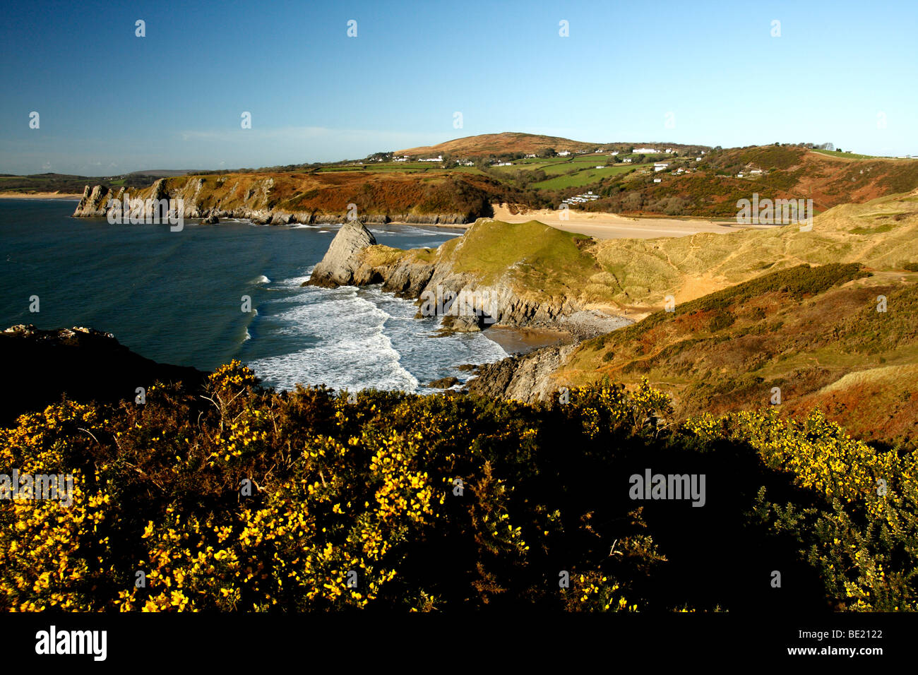 Three Cliffs Bay, Gower Peninsula, South Wales, U.K Stock Photo - Alamy