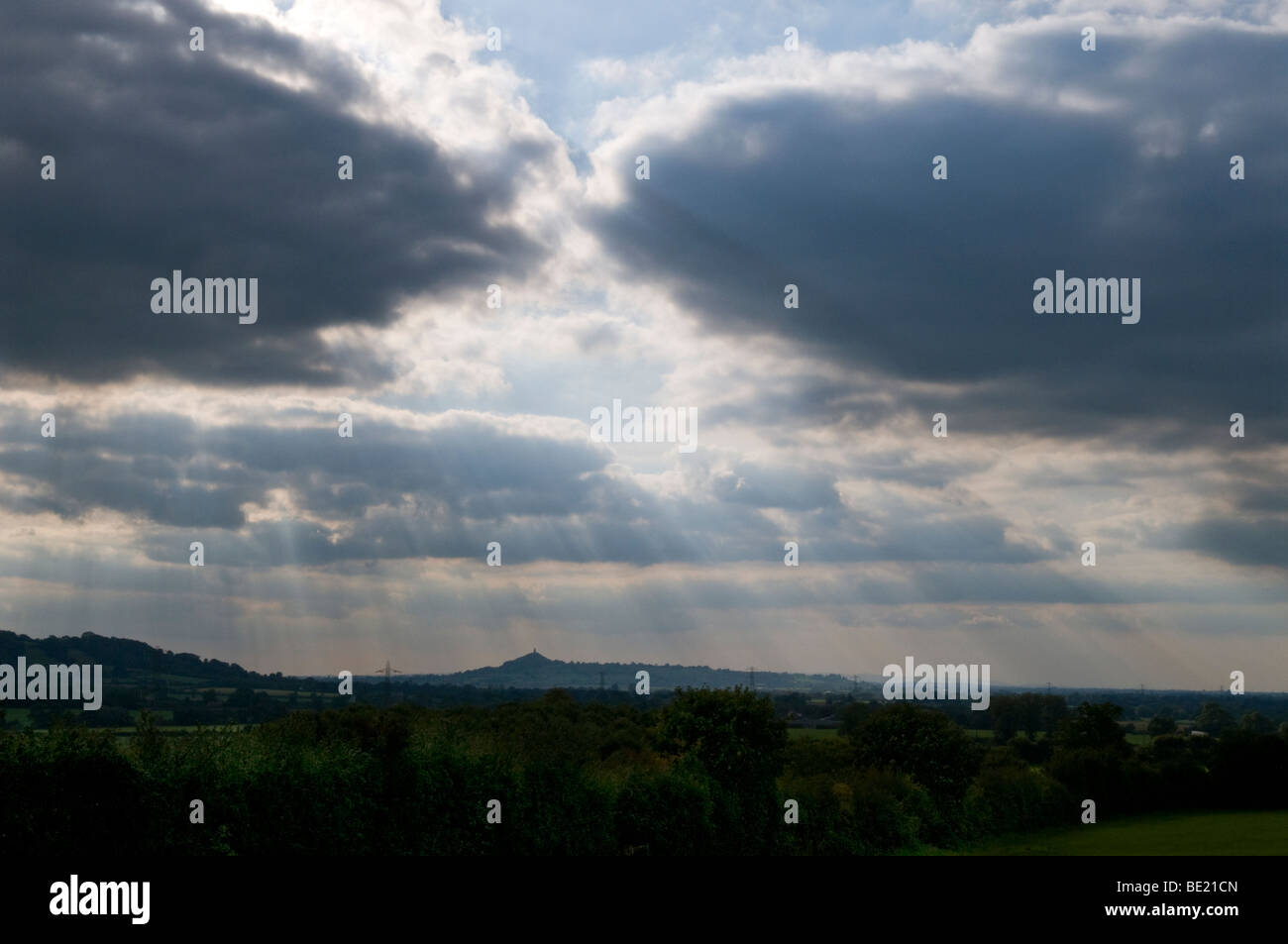 Worthy Farm, Pilton, Somerset. These fields are site of the Glastonbury ...