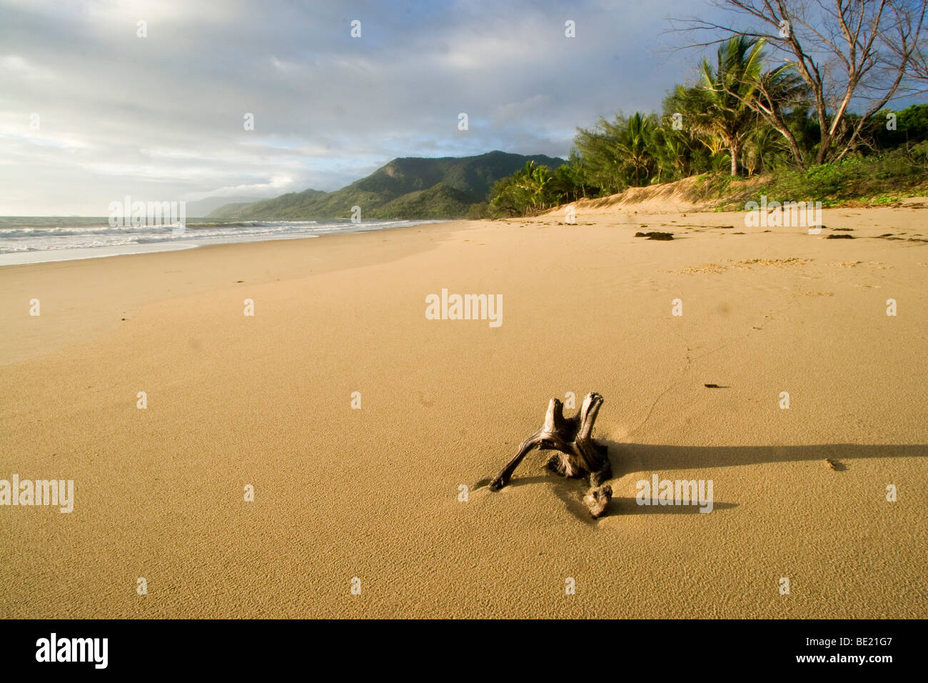 Sunrise on a far north Queensland beach, Queensland, Australia Stock ...