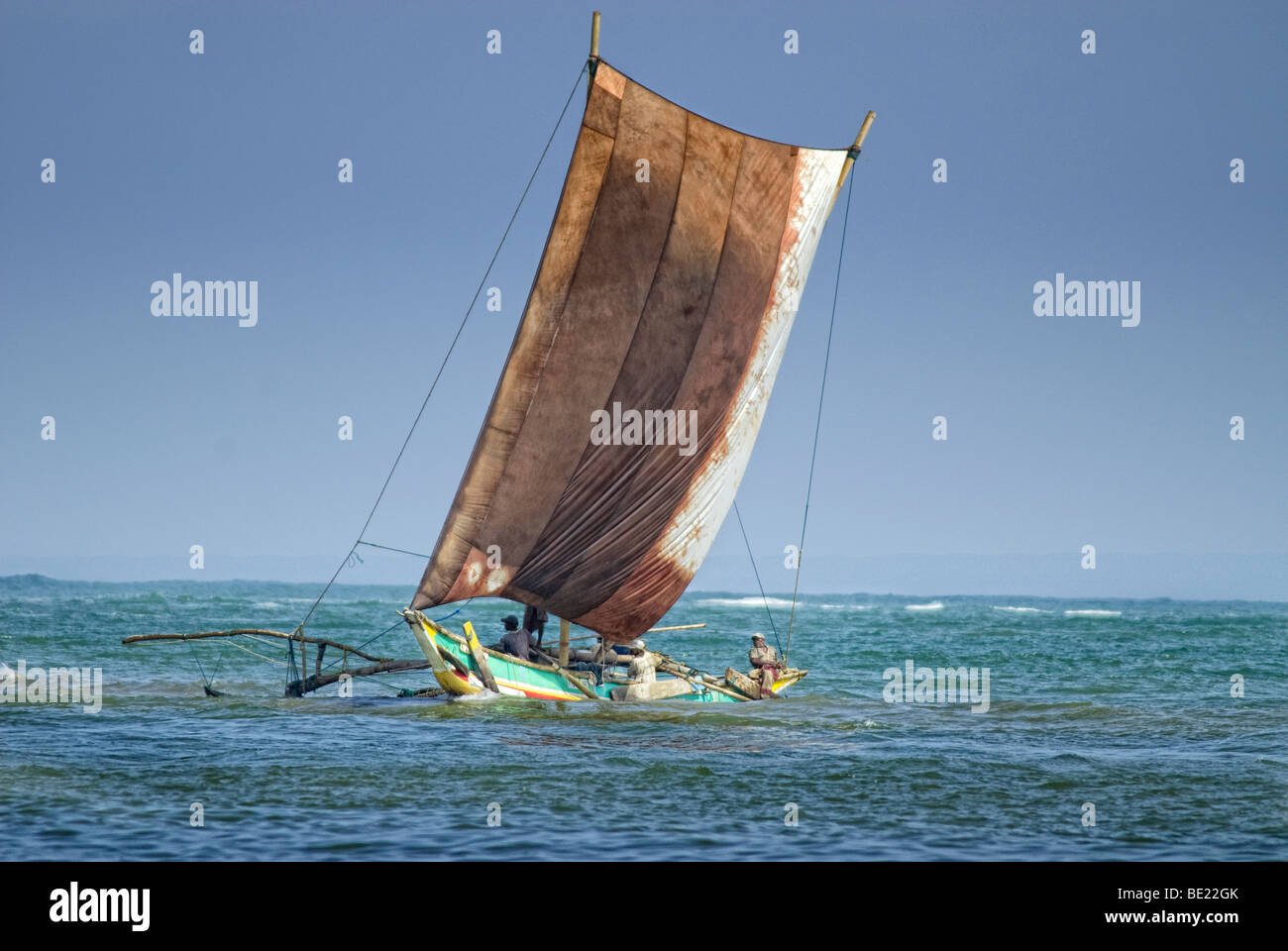 outrigger fishing boat in the bay of Bengal Stock Photo - Alamy