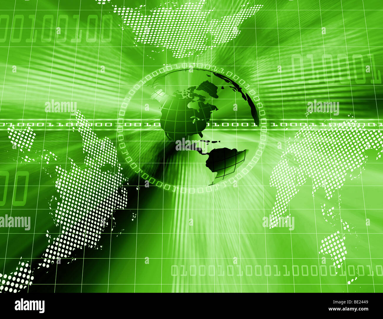 Futuristic abstract background with numbers and globe Stock Photo - Alamy