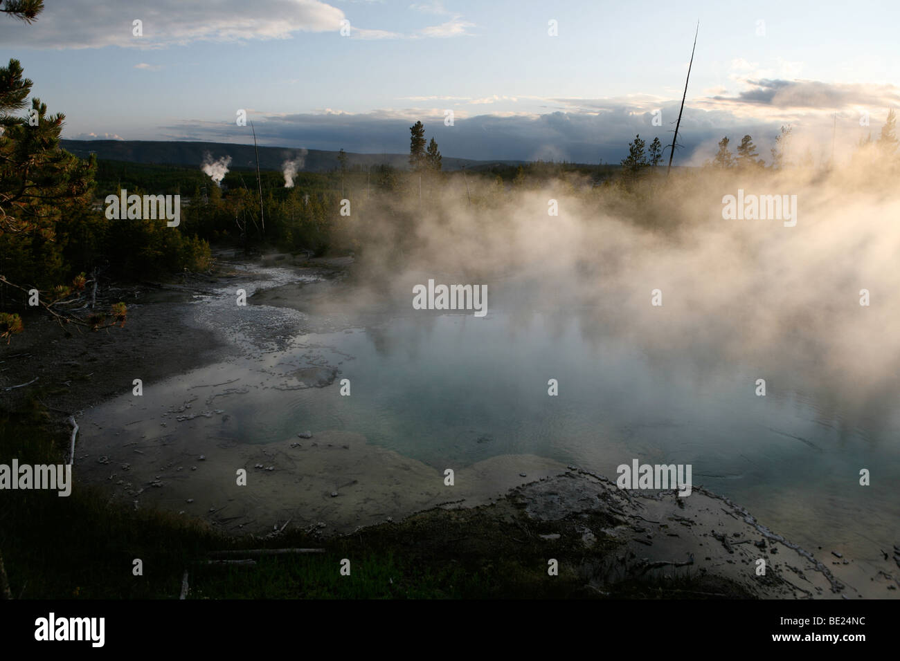 Steamboat Geyser at Yellowstone National Park, Wyoming Stock Photo - Alamy
