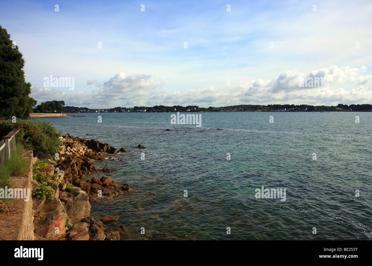 view of Riviere de St Philibert from Plage de la Manneresse, La Trinite ...