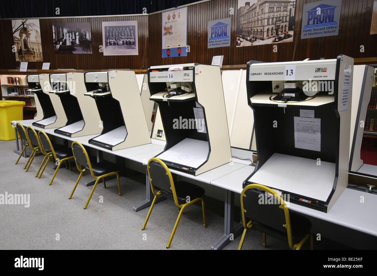 Microfilm readers at PRONI, Public Records Office for Northern Ireland ...