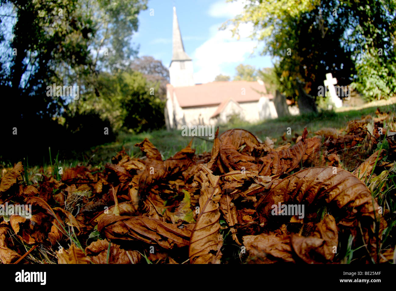 church yard autumn Stock Photo - Alamy