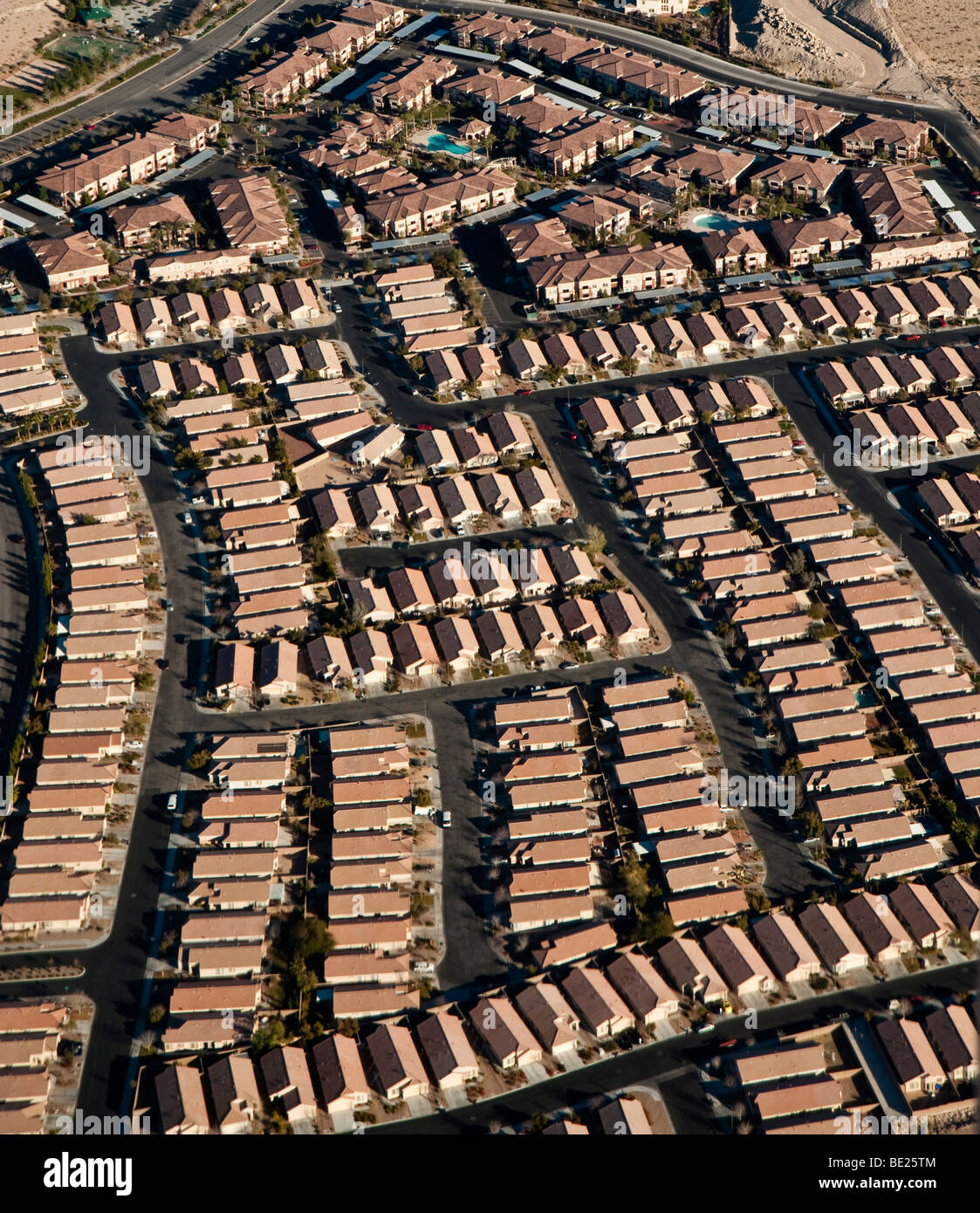 Aerial view of residential housing near Las Vegas, Nevada Stock Photo ...