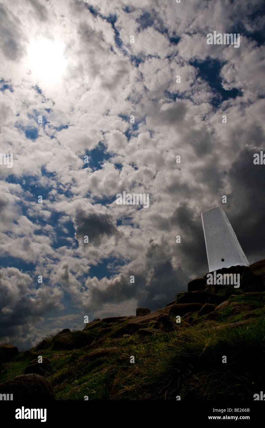 National park trig point Stock Photo - Alamy