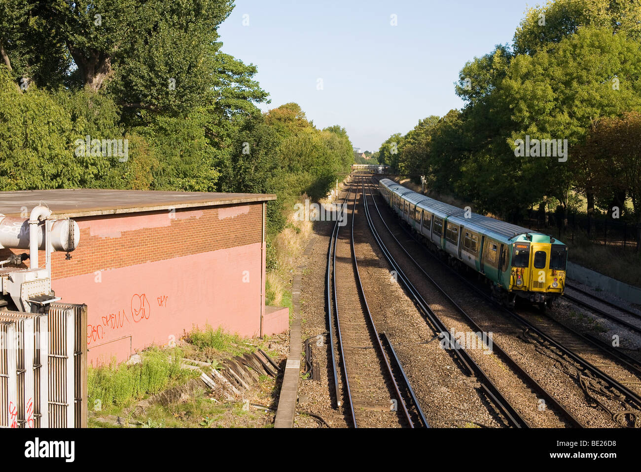 train on track Stock Photo - Alamy