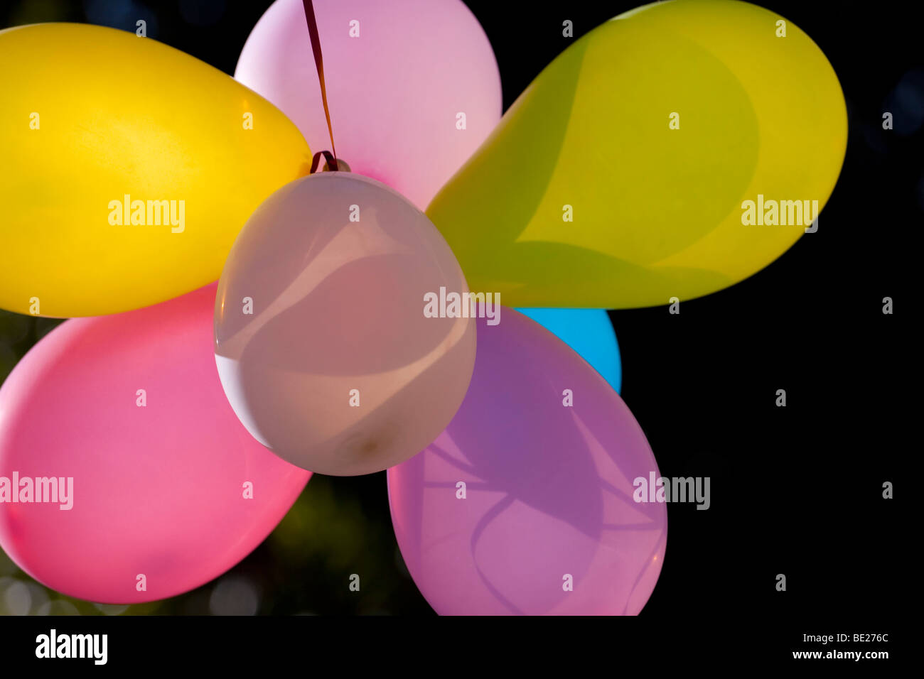 Multi coloured floating balloons Stock Photo - Alamy