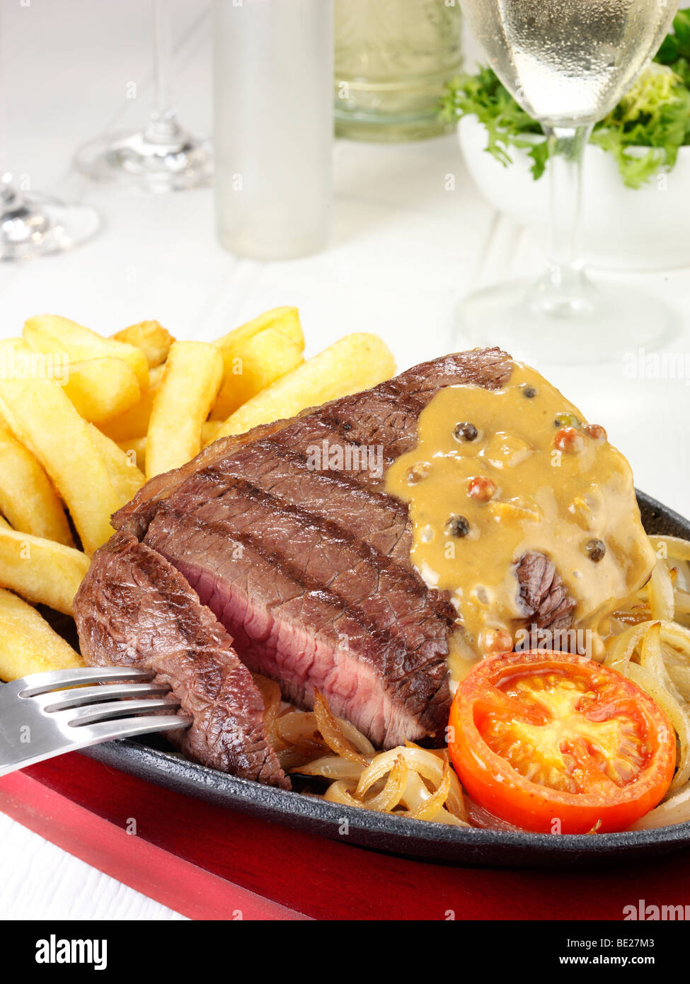 STEAK AND CHIPS Stock Photo - Alamy