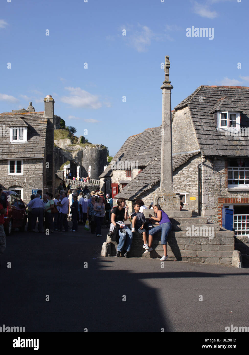 Corfe Castle Village Dorset Stock Photo - Alamy