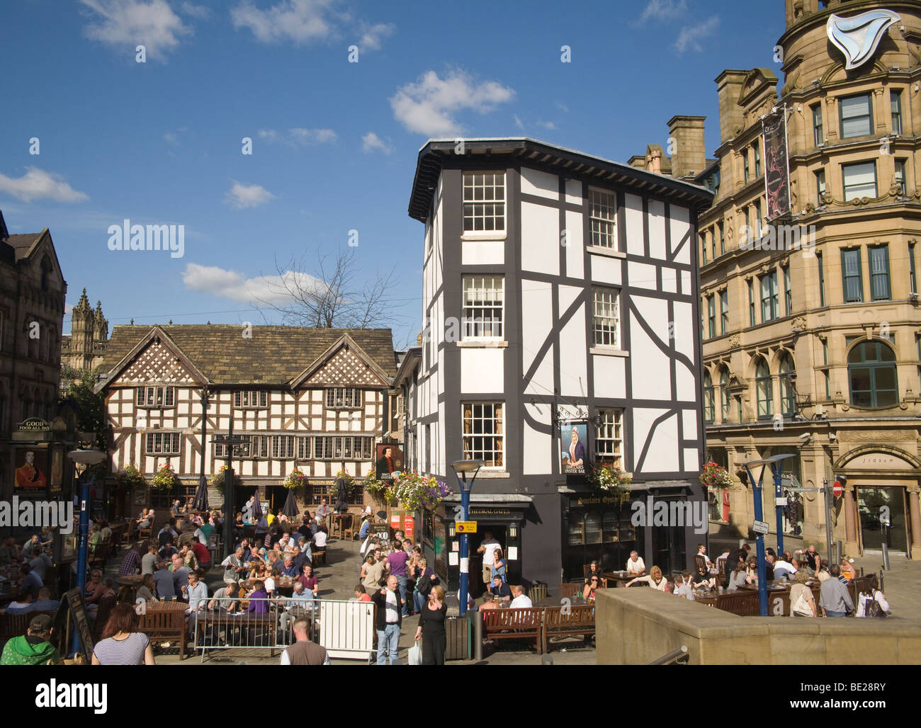 Manchester England UK Customers of the Old Wellington Inn and Sinclairs ...