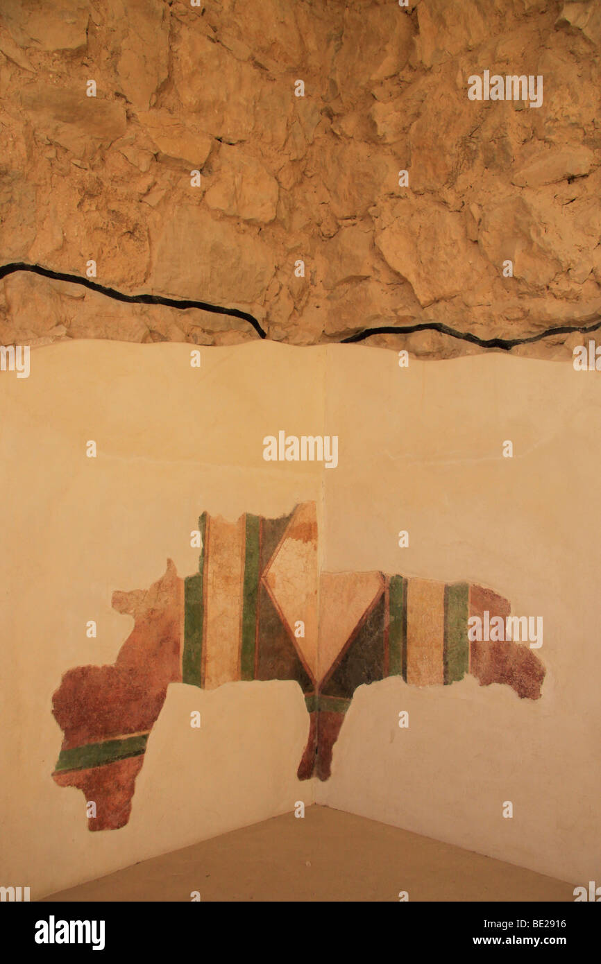 Israel, Judean desert, frescoes in Masada Stock Photo - Alamy