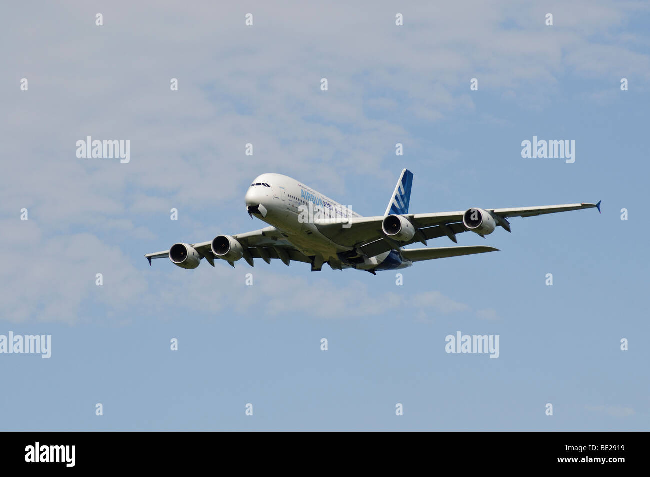 Airbus A380 in flight Stock Photo - Alamy