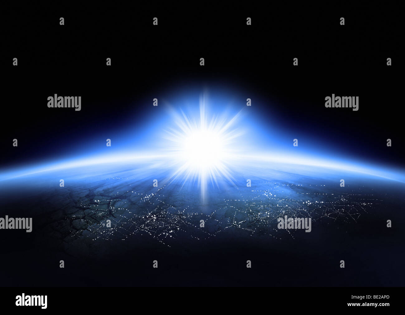 Satellite image earth sun hi-res stock photography and images - Alamy