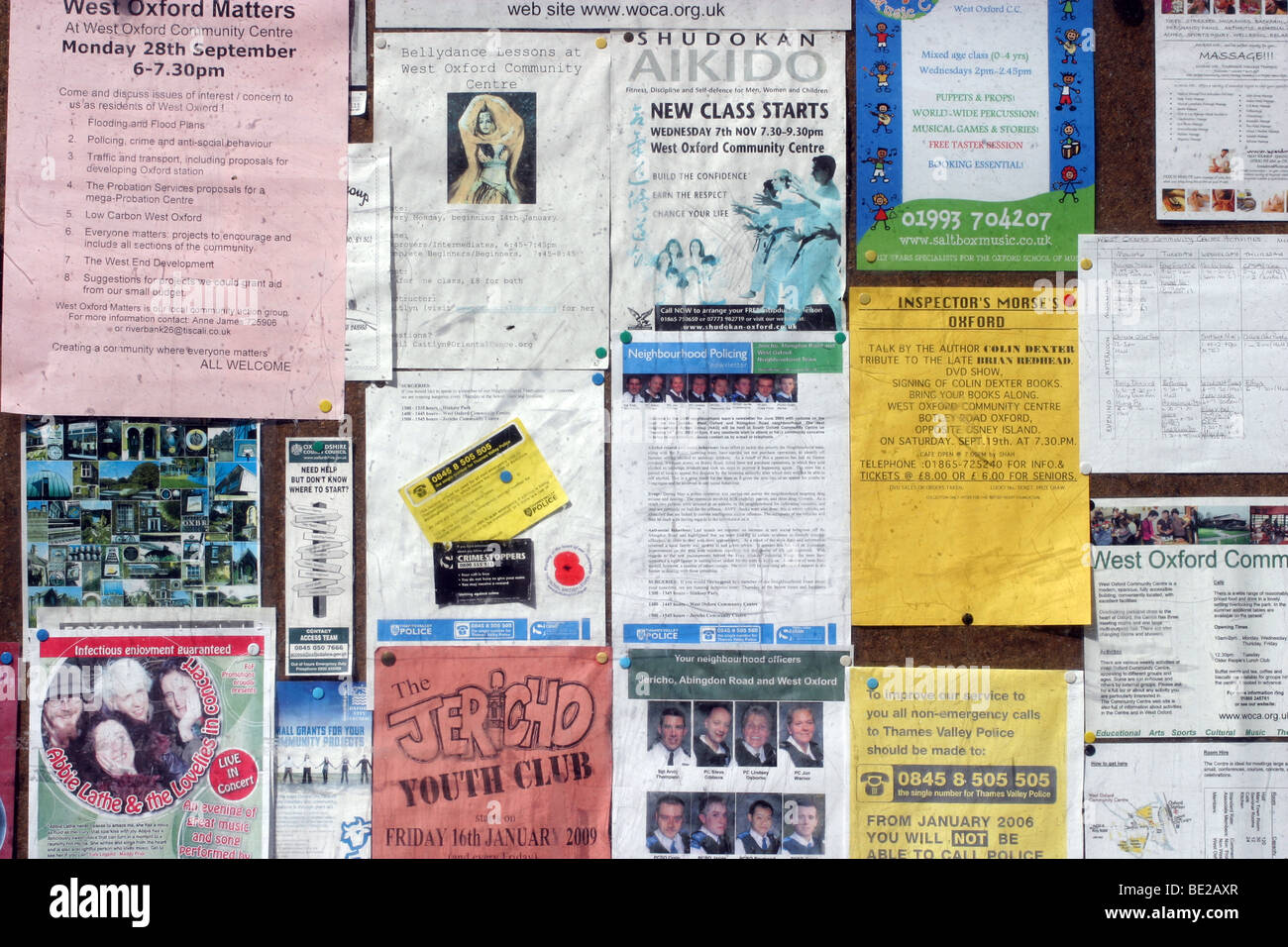 A Community Notice Board, Oxford, England Stock Photo - Alamy