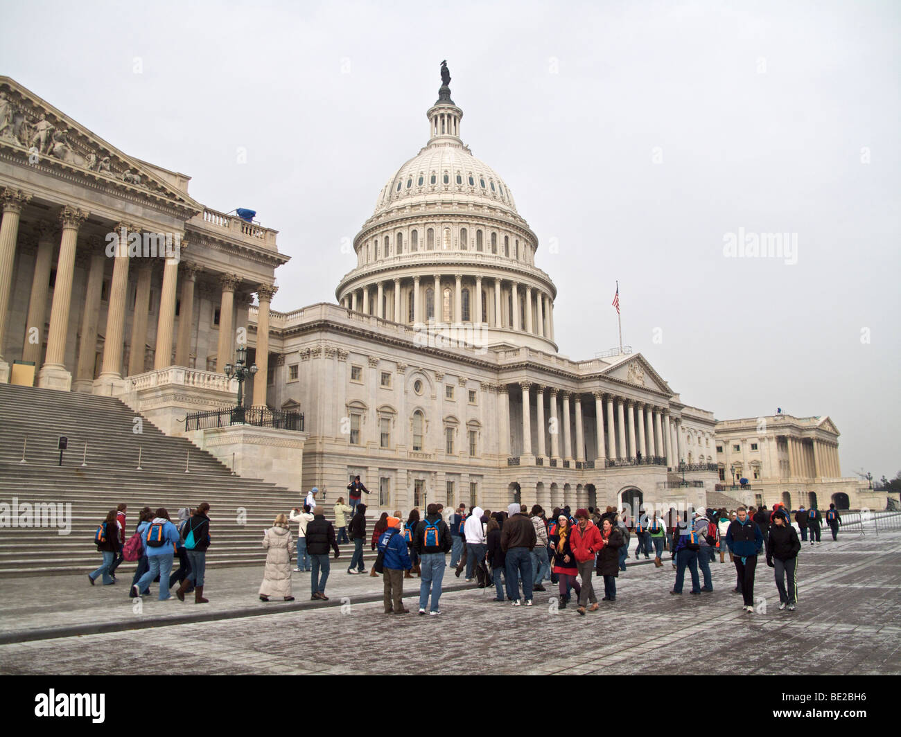 Crowd on steps of united states capitol hi-res stock photography and ...