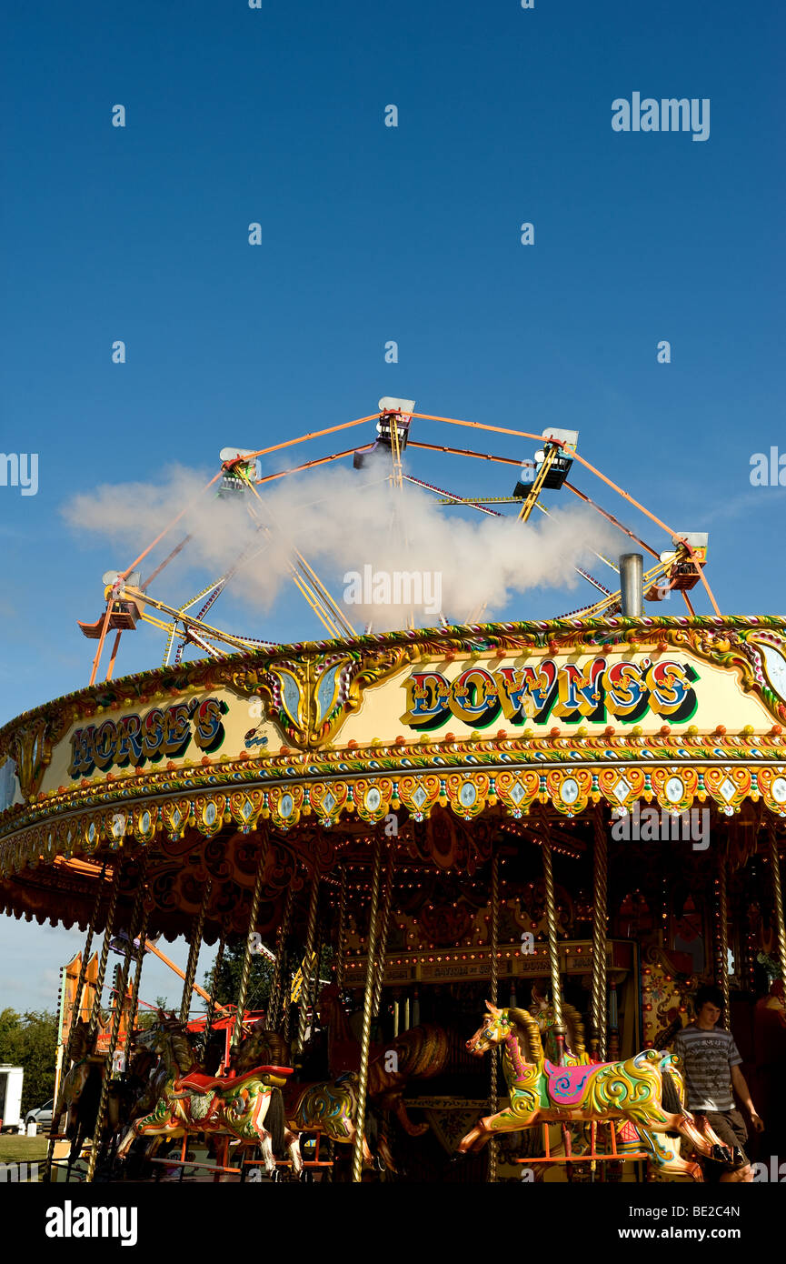 A traditional steam driven carousel at the Essex County Show. Photo by ...