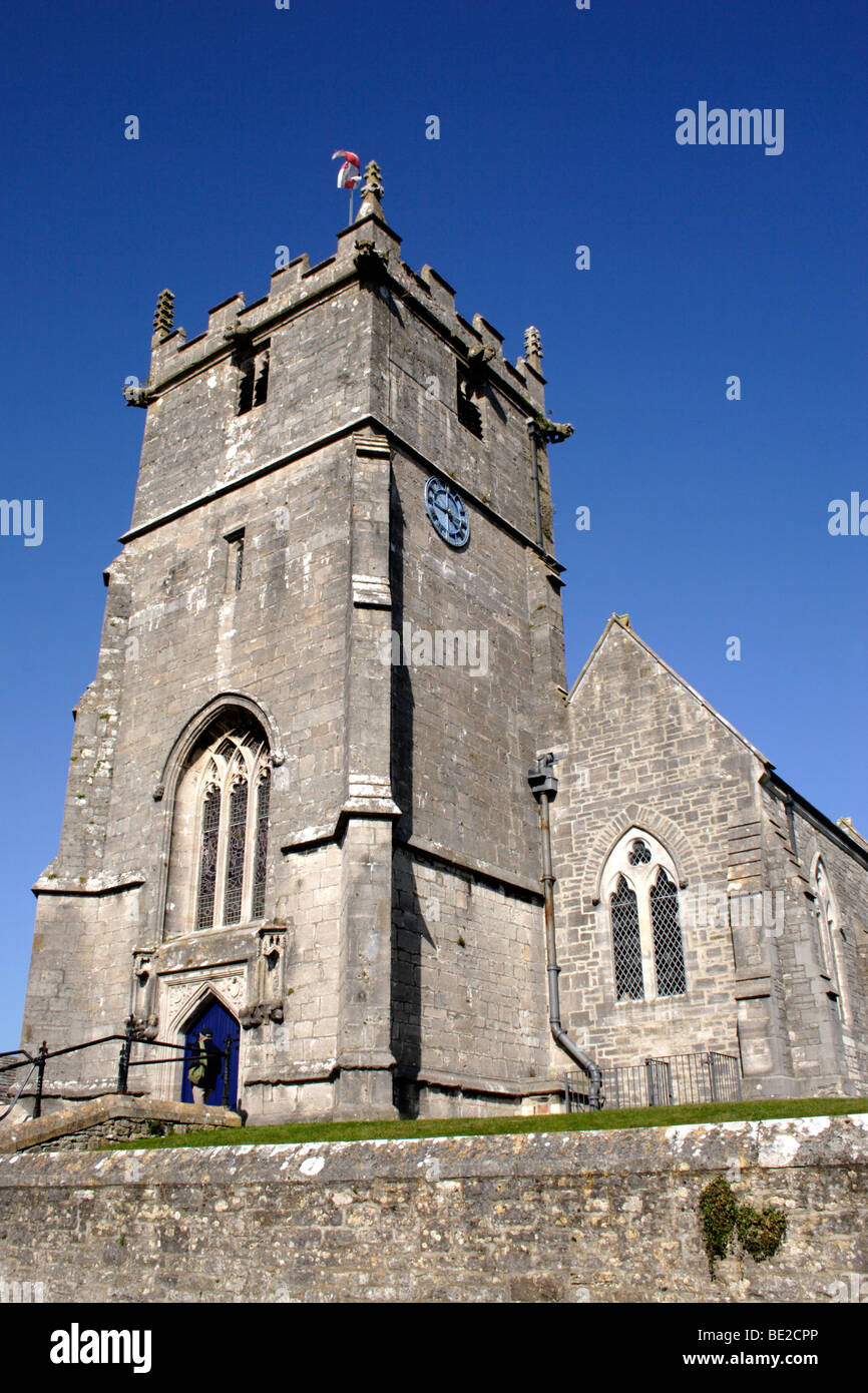 St Edward's Church Corfe Castle Village Dorset Stock Photo - Alamy