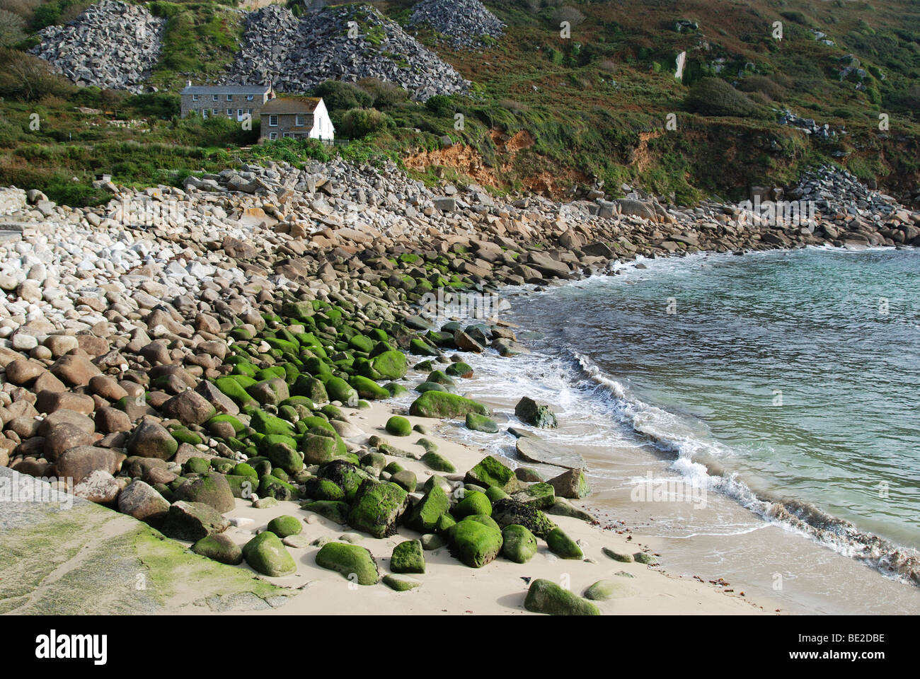the remote and rugged lamorna cove in cornwall, uk Stock Photo - Alamy