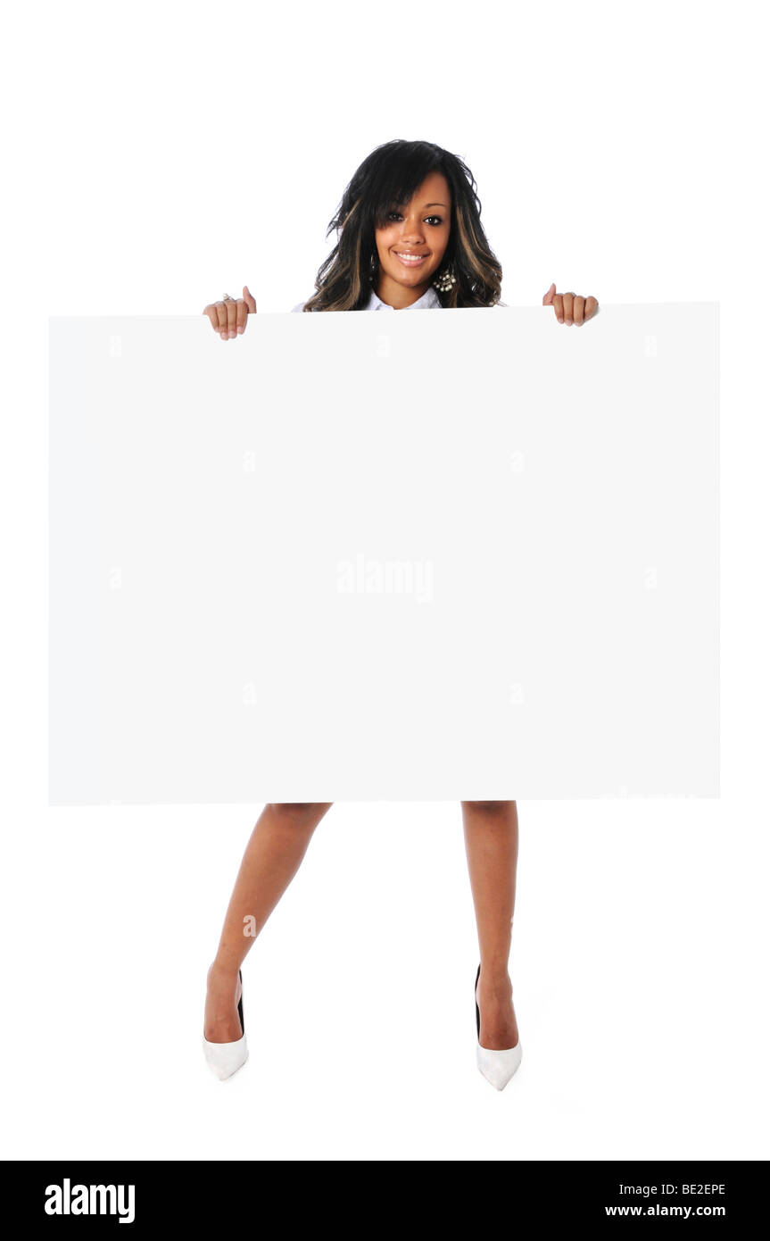 Woman Holding Sign High Resolution Stock Photography and Images - Alamy