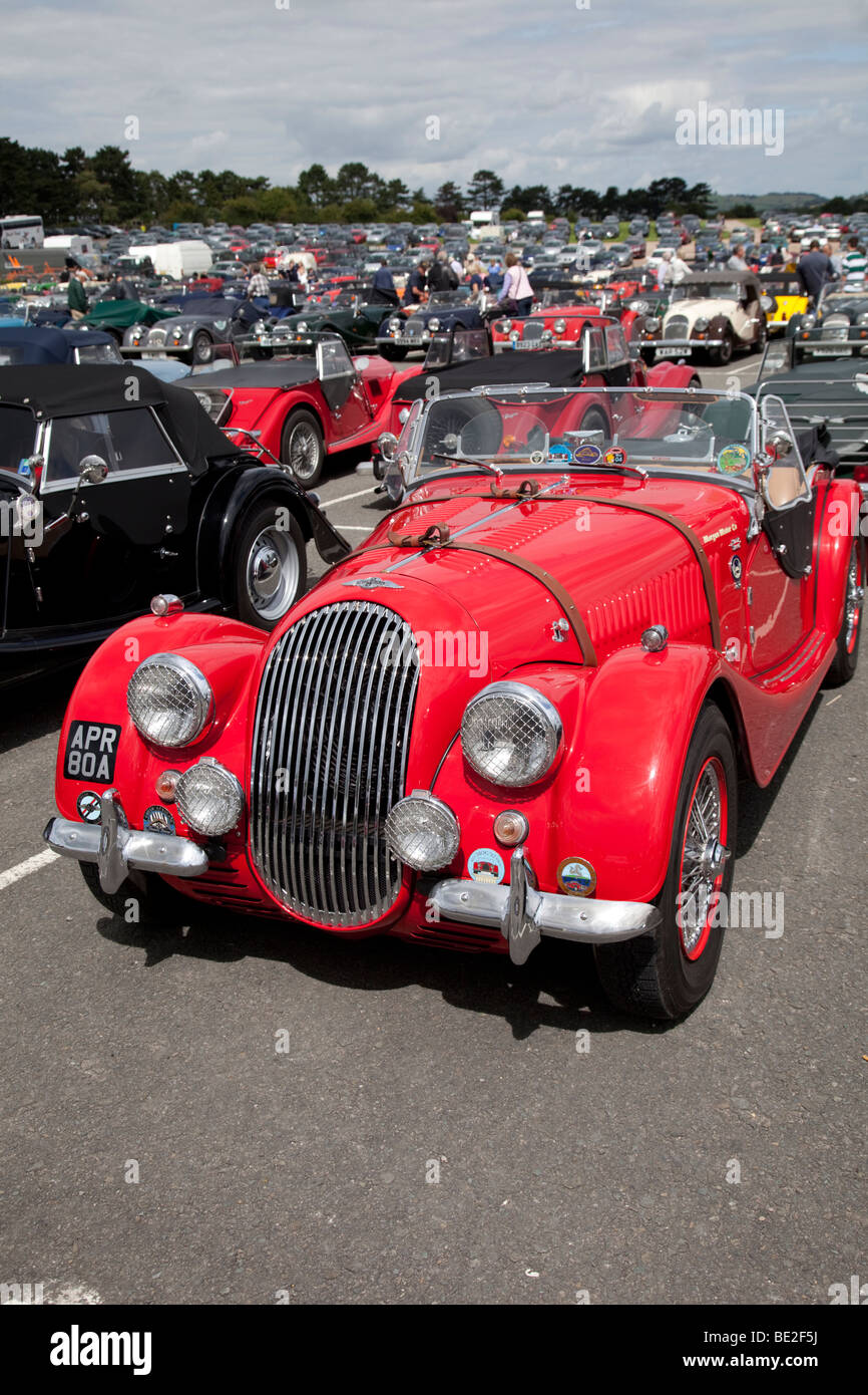 Red Morgan two seater sports car at centenary celebrations Cheltenham ...