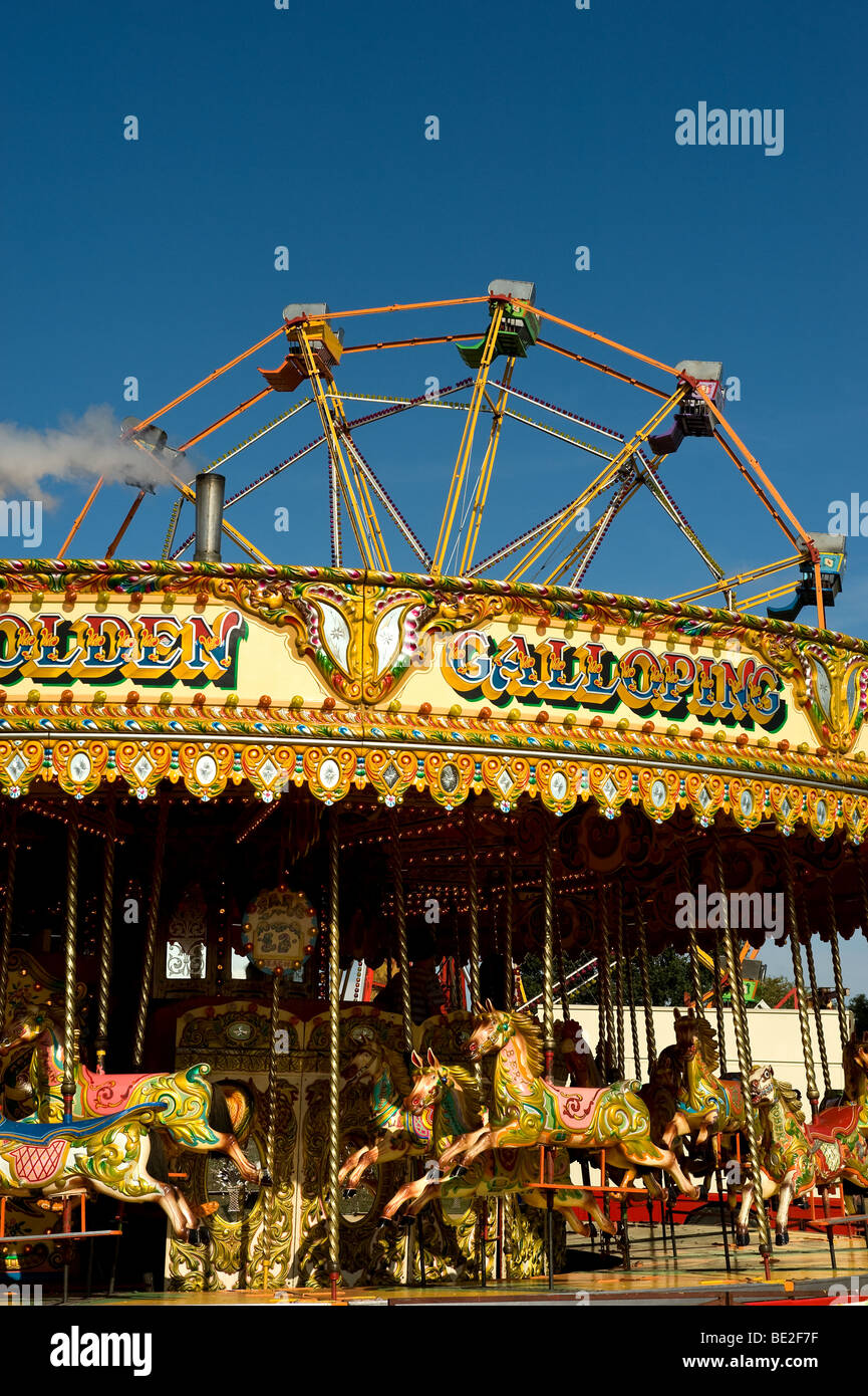 A traditional steam driven carousel at the Essex County Show. Photo by ...