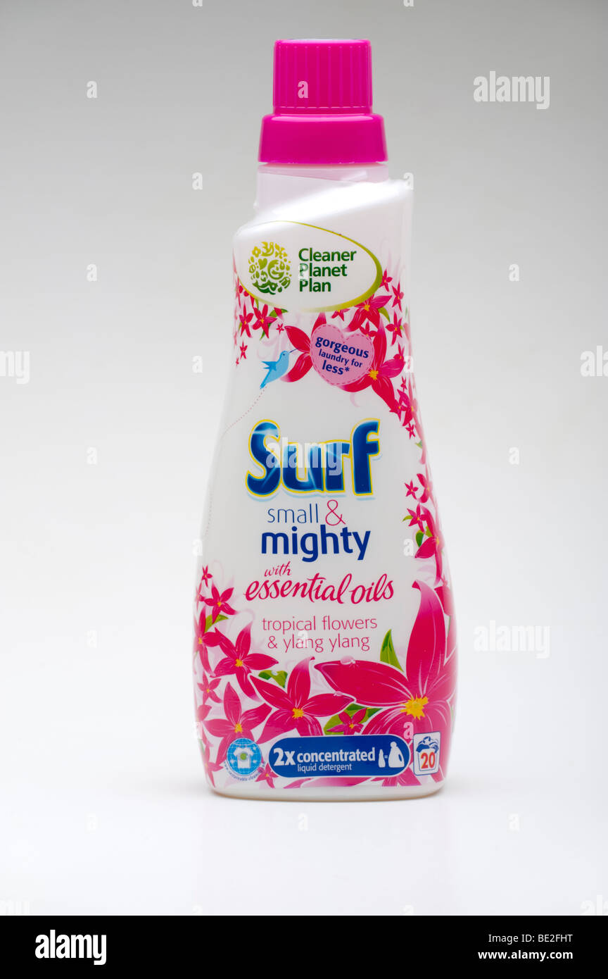 Plastic container of Surf concentrated washing liquid Stock Photo - Alamy