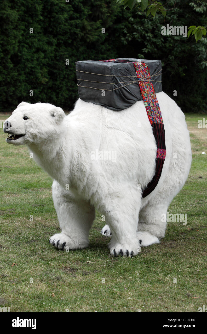 Edutainment provided by a mechanized robotic polar bear at the Lewisham ...