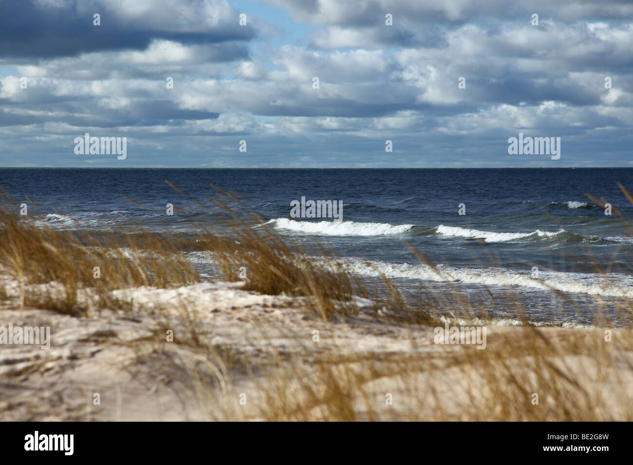Blue and vivid sea landscape in windy day Stock Photo - Alamy
