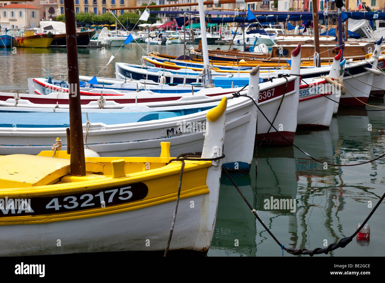 Small boats in the harbor at Cassis, Provence France Stock Photo - Alamy