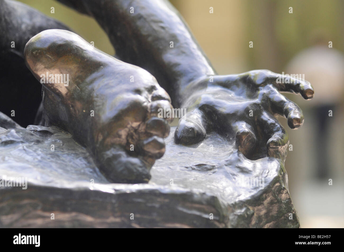 Sculptures made by Auguste Rodin on display in the garden of the Rodin ...