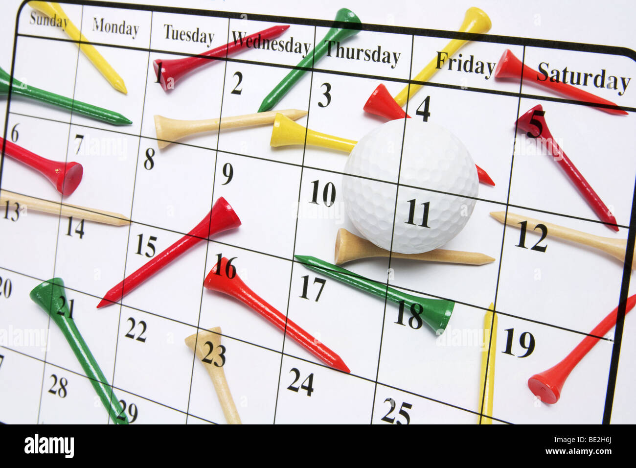 Golf calendar hi-res stock photography and images - Alamy