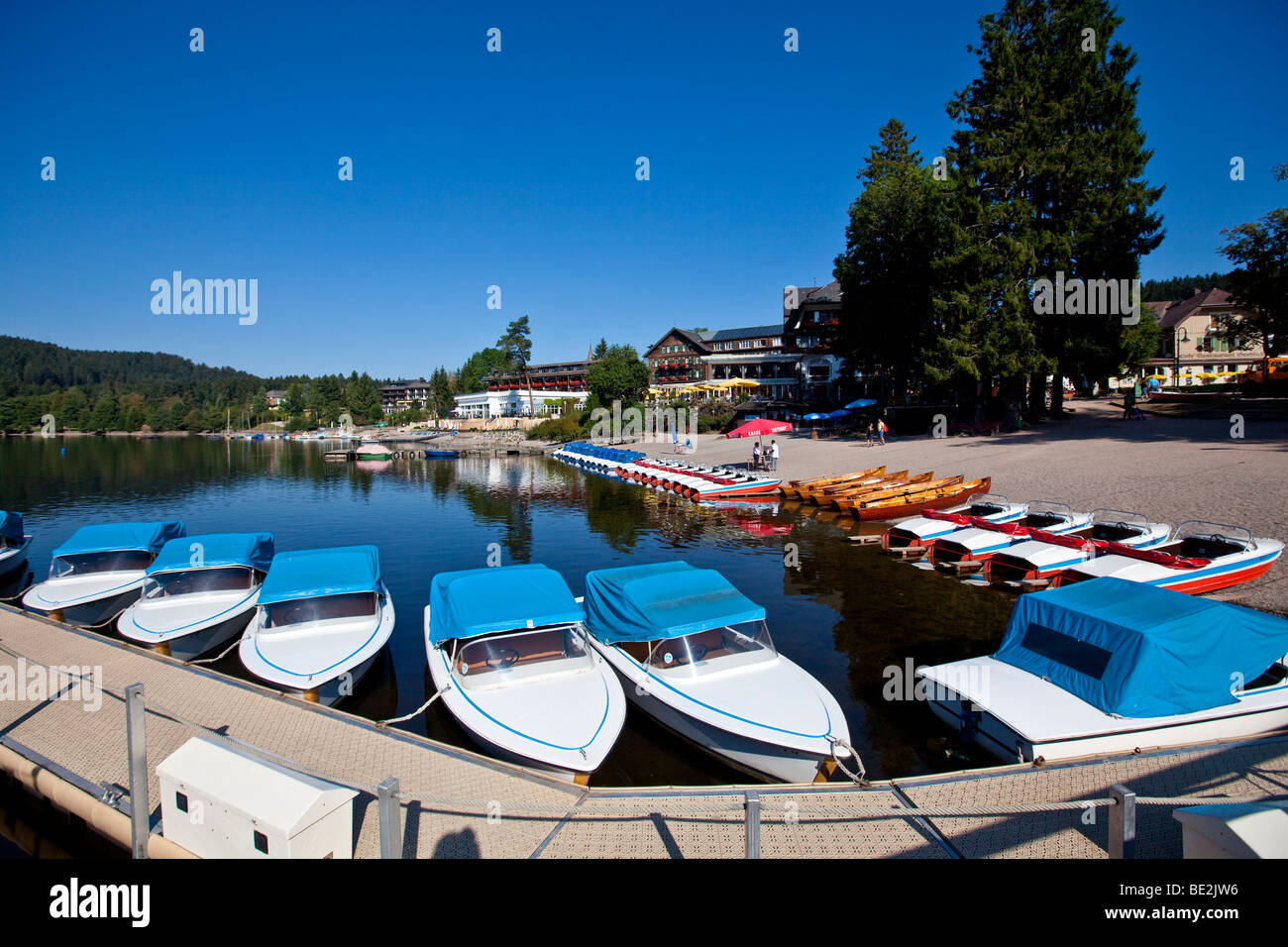Boat hire, Titisee-Neustadt, Black Forest, Baden-Wuerttemberg, Germany ...