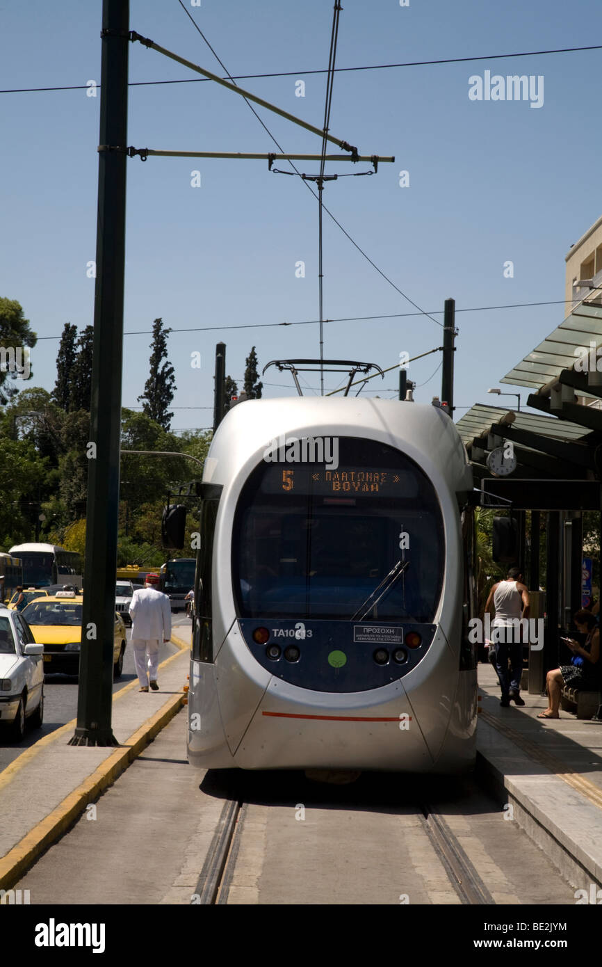 Tram athens hi-res stock photography and images - Alamy