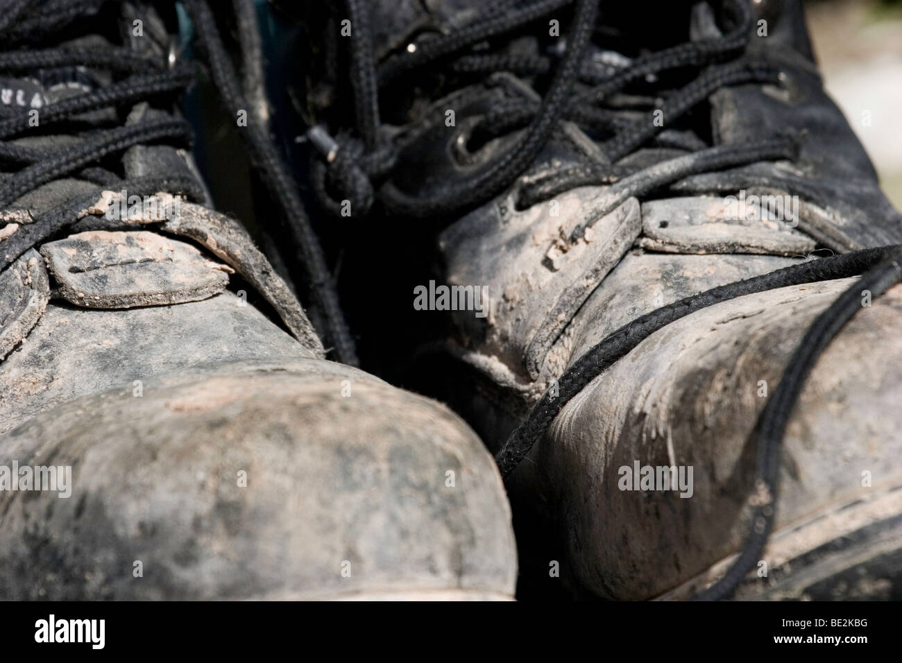 Dirty work boots hi-res stock photography and images - Alamy