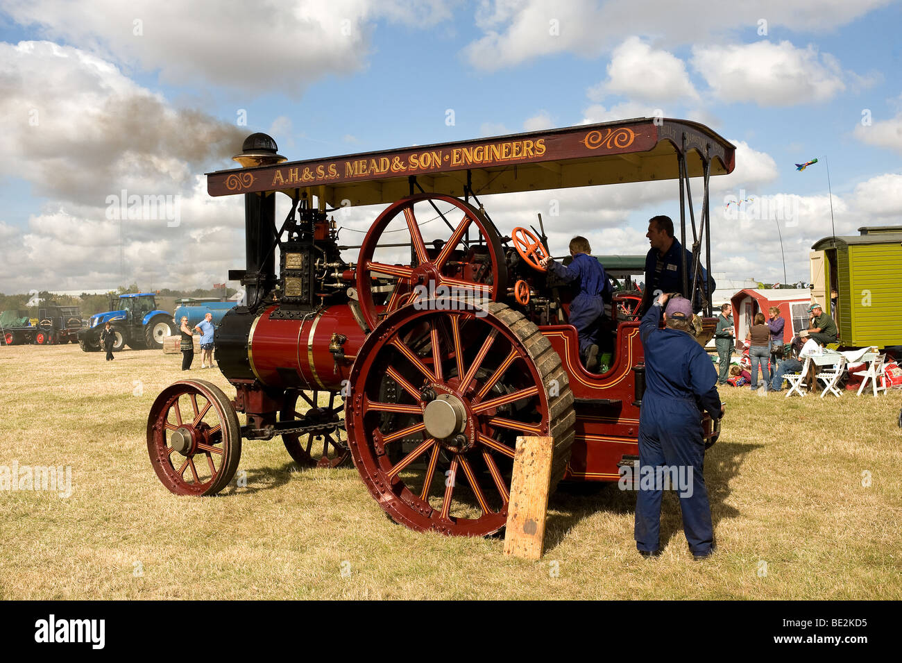 A steam driven traction engine on display at the Essex County Show ...