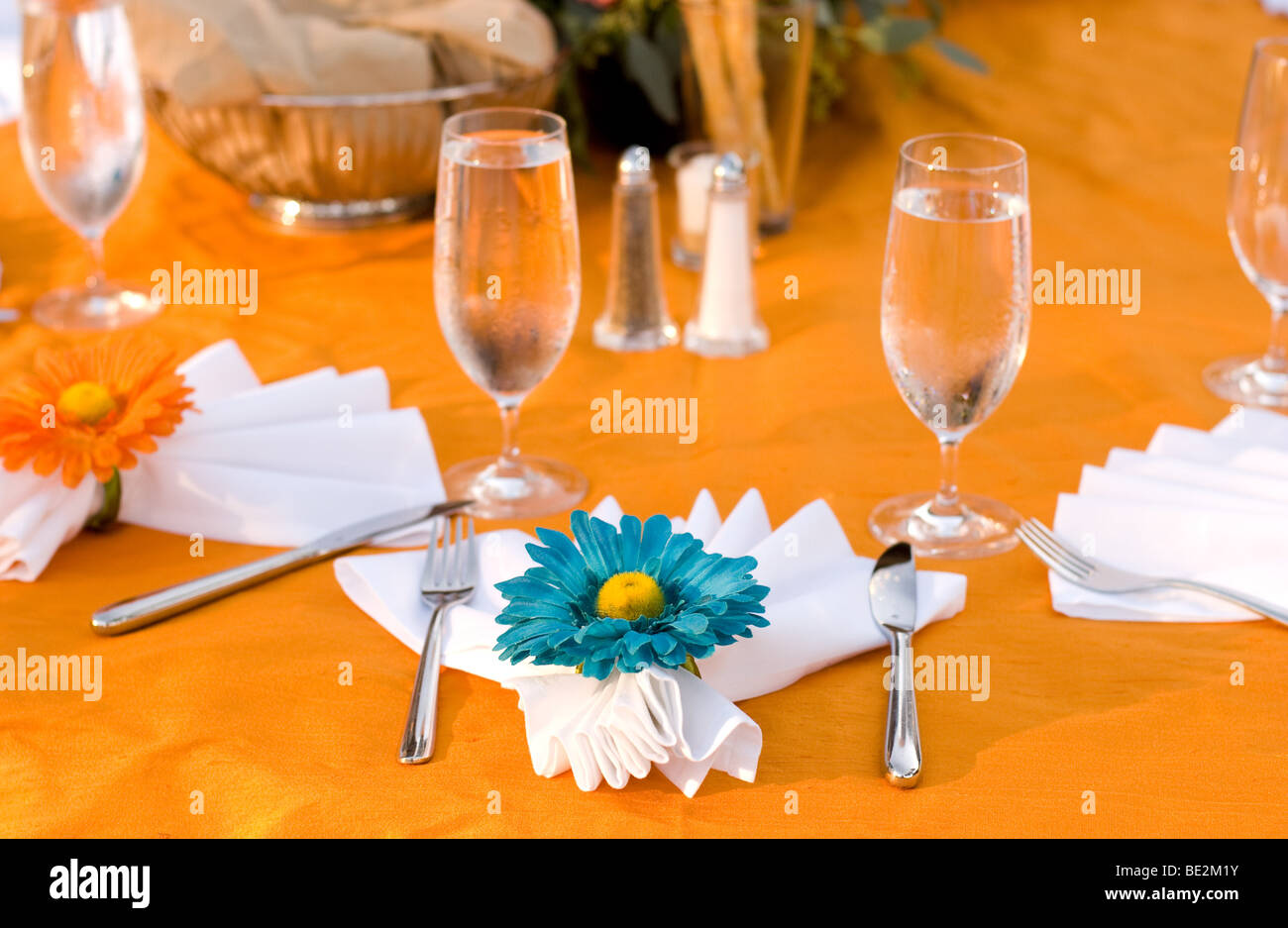 Formal dining display Stock Photo - Alamy