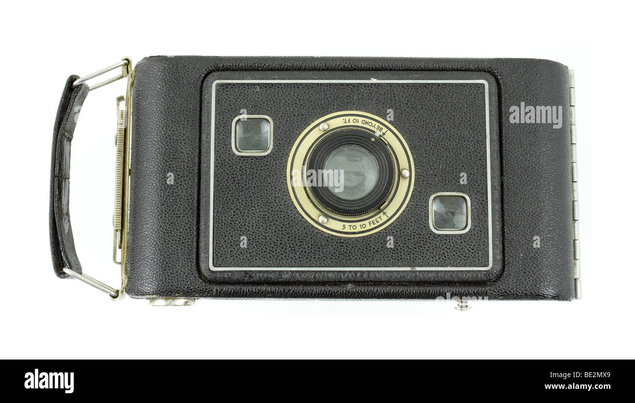 Antique medium format film folding camera Stock Photo - Alamy