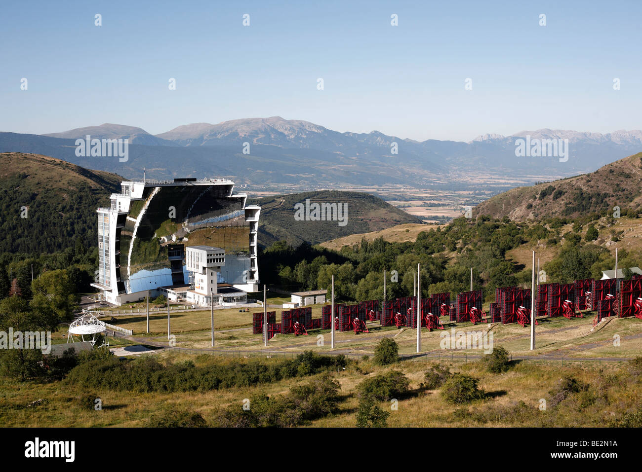 The world's largest solar furnace or Four Solaire at Odeillo in the ...