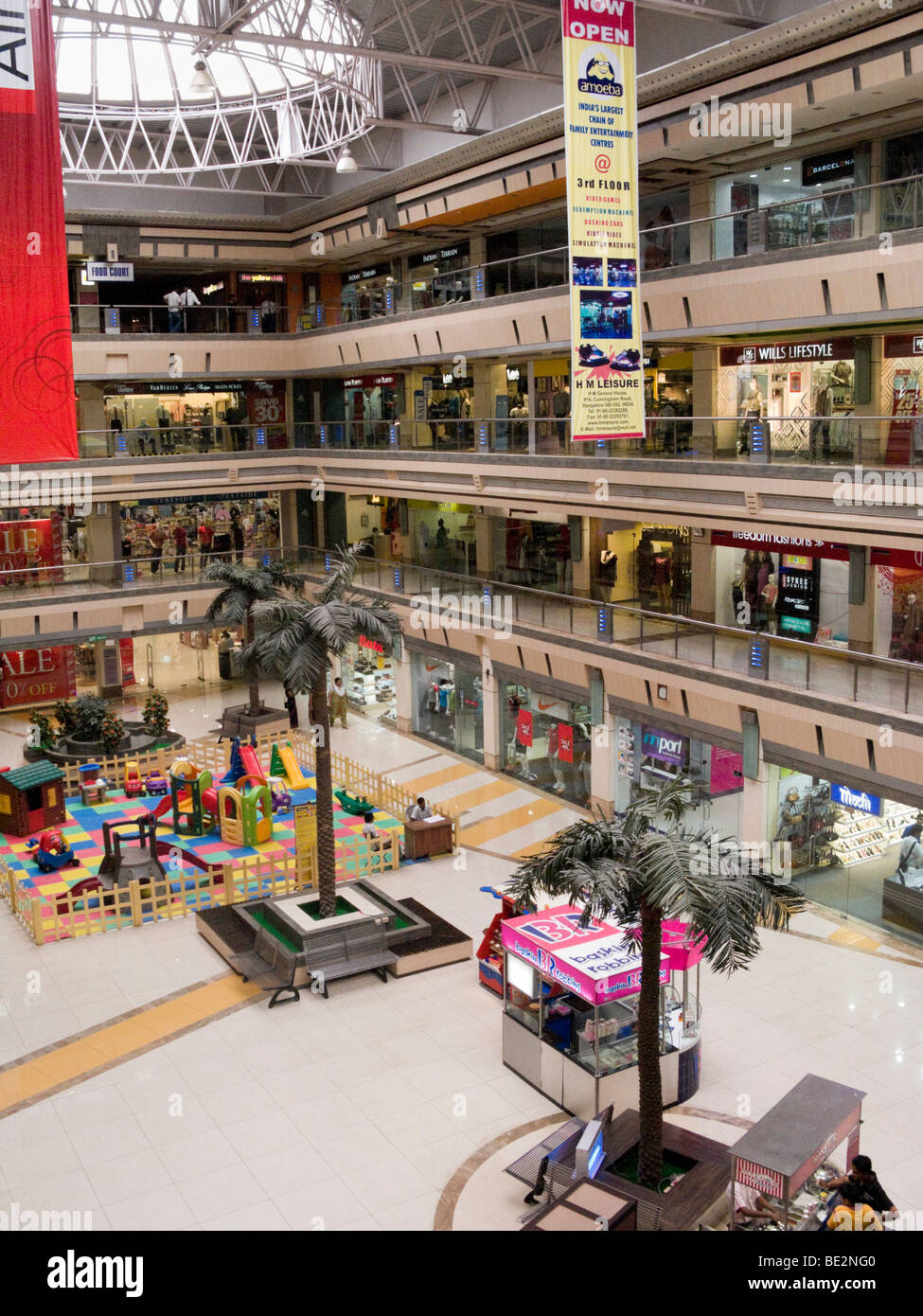 Interior view of the Iscon Mall / shopping mall, in Surat, Gujarat ...