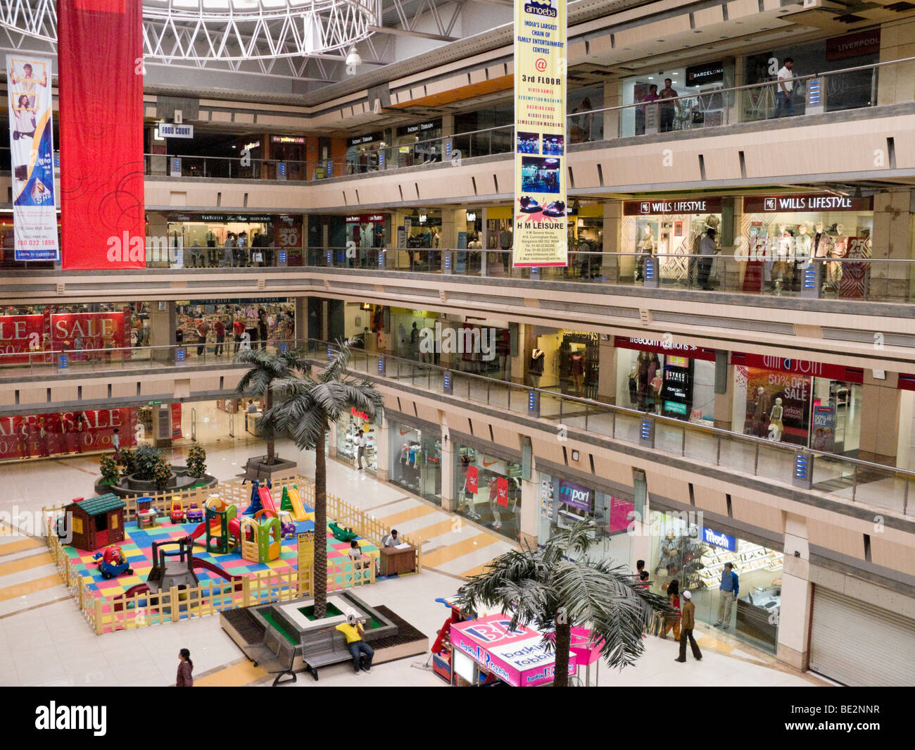 Interior view of the Iscon Mall / shopping mall, in Surat, Gujarat ...