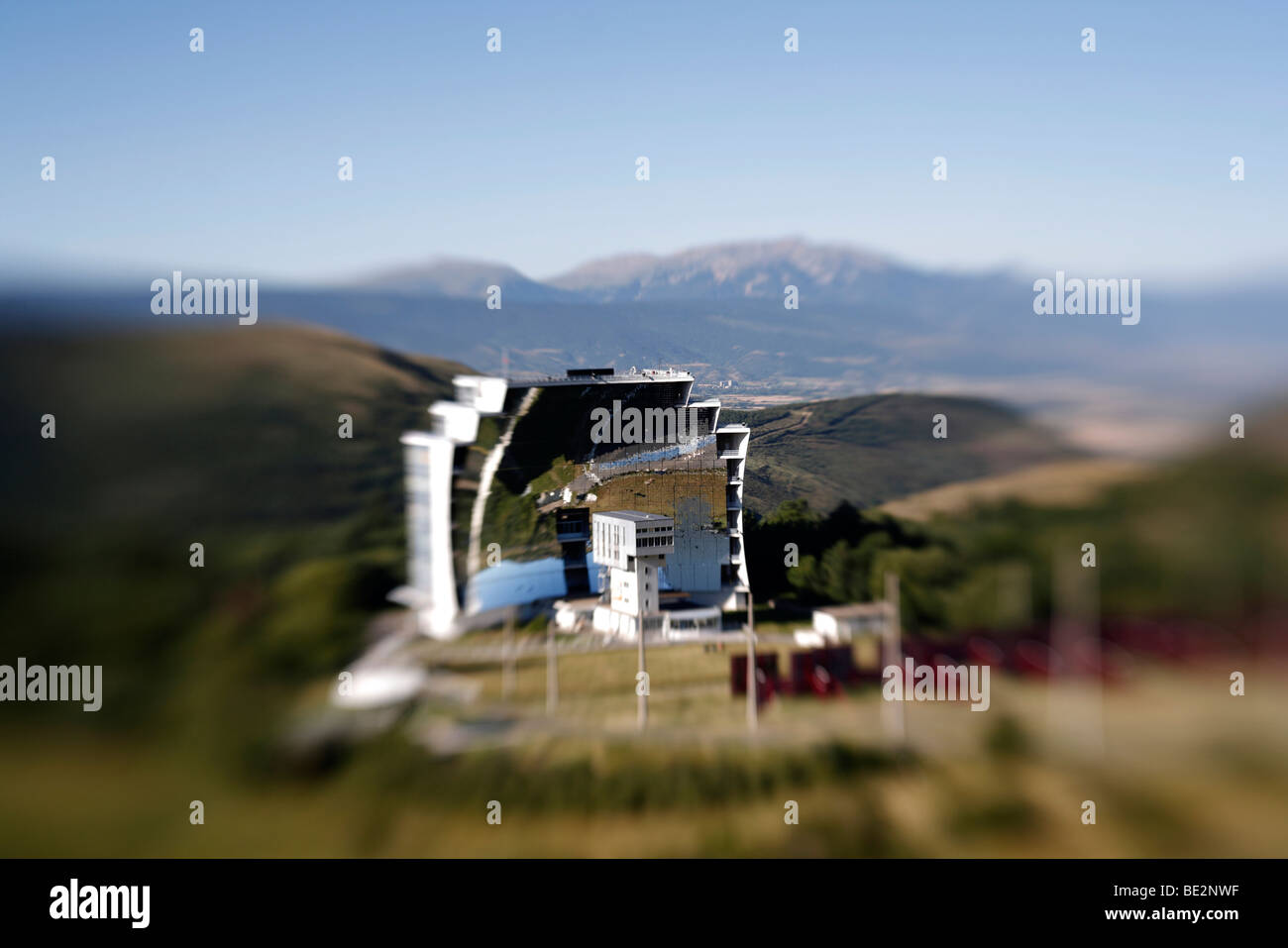 The world's largest solar furnace or Four Solaire at Odeillo in the ...