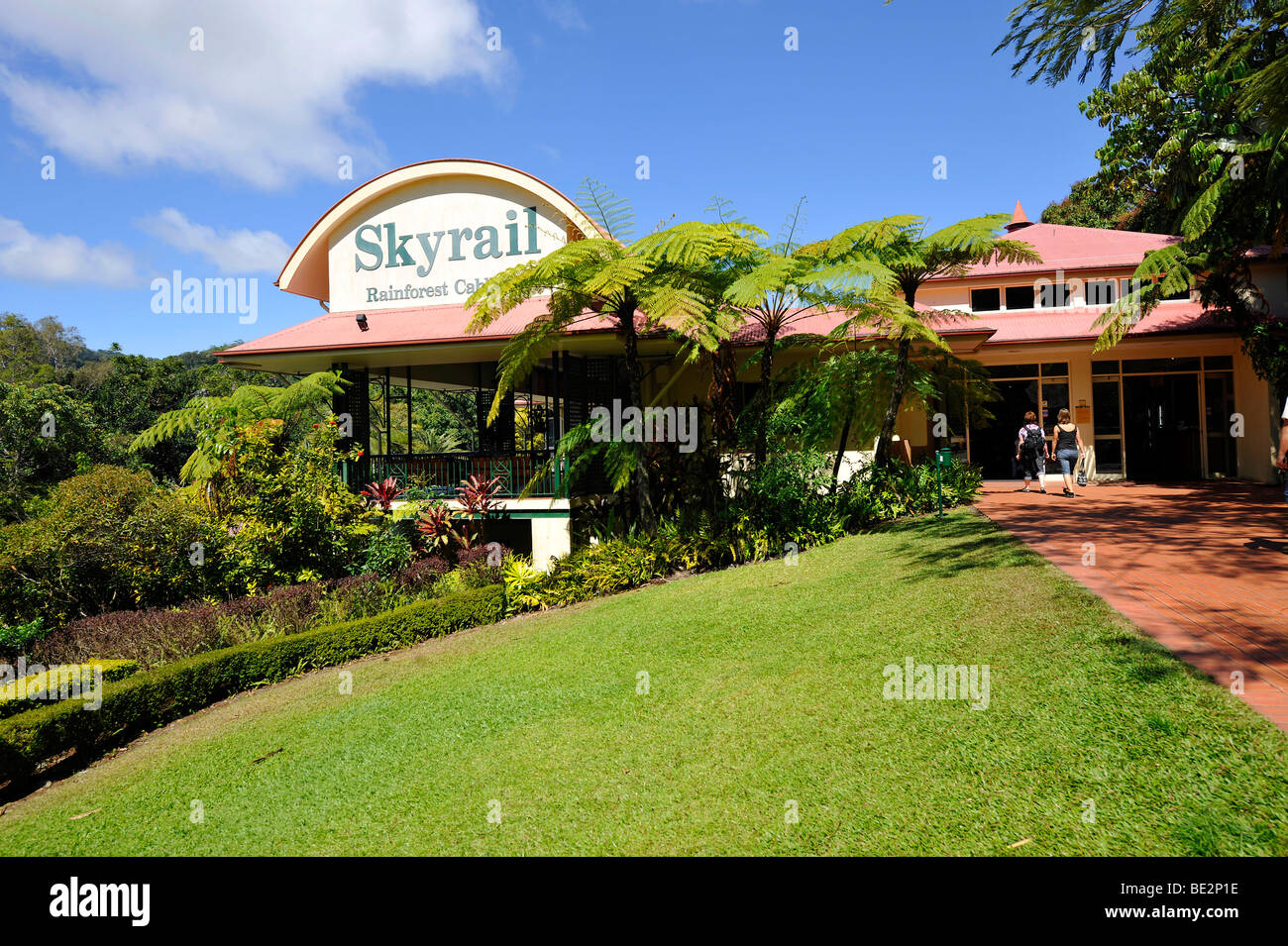 Mountain station of the Skyrail Rainforest Cableway, the longest cable ...