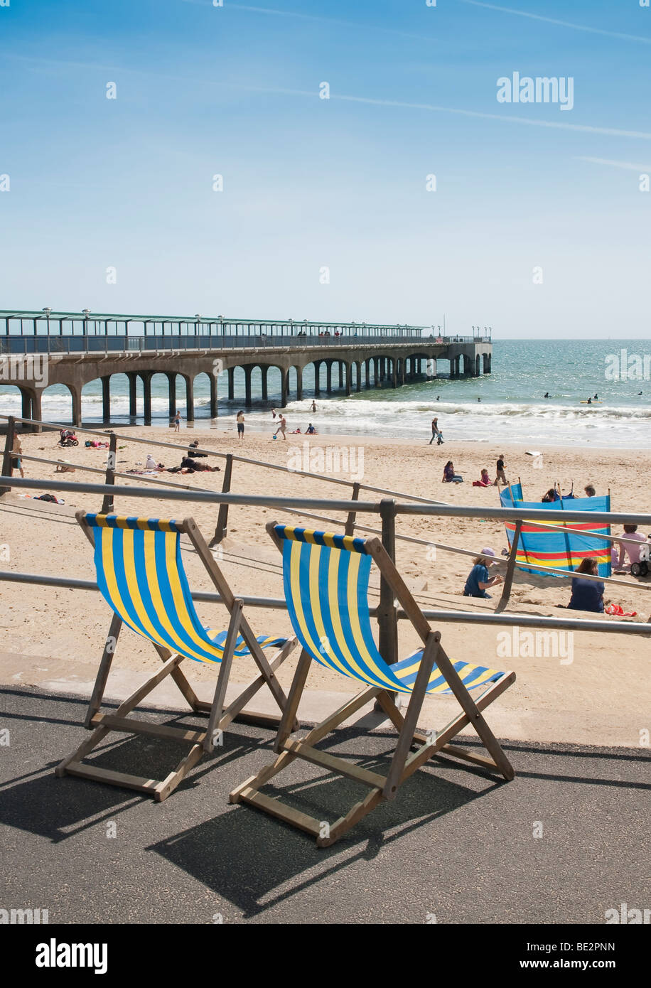 Boscombe pier and beach Stock Photo - Alamy
