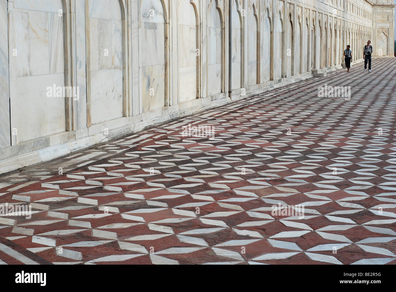 Tiled pavement at the Taj Mahal, Agra, India Stock Photo - Alamy
