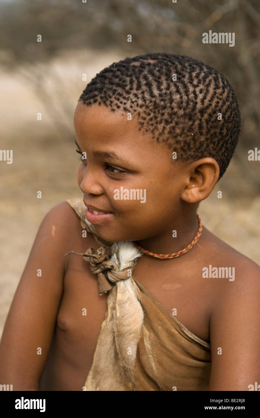 Naro bushman (San) girl, Central Kalahari, Botswana Stock Photo - Alamy