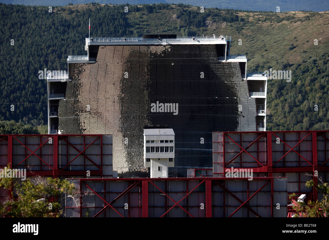 The world's largest solar furnace or Four Solaire at Odeillo in the ...