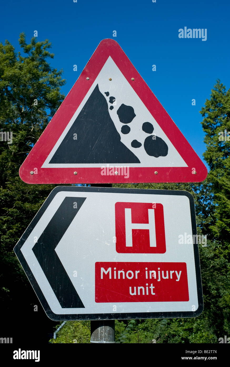 Unintentionally humorous road signs, UK Stock Photo - Alamy