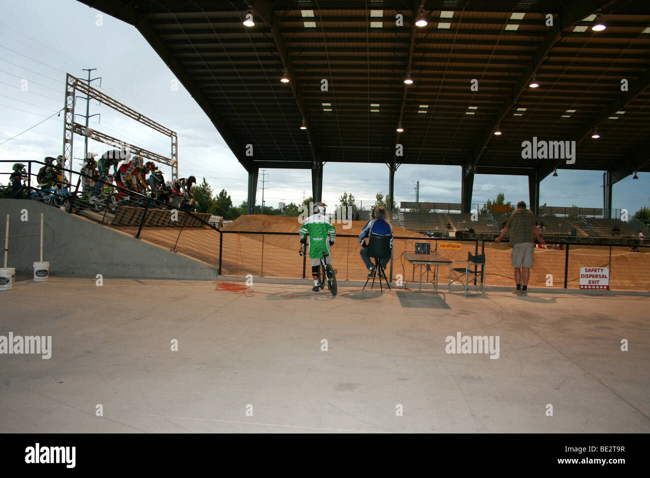 children on bikes at a BMX track, Albuquerque, New Mexico Stock Photo ...